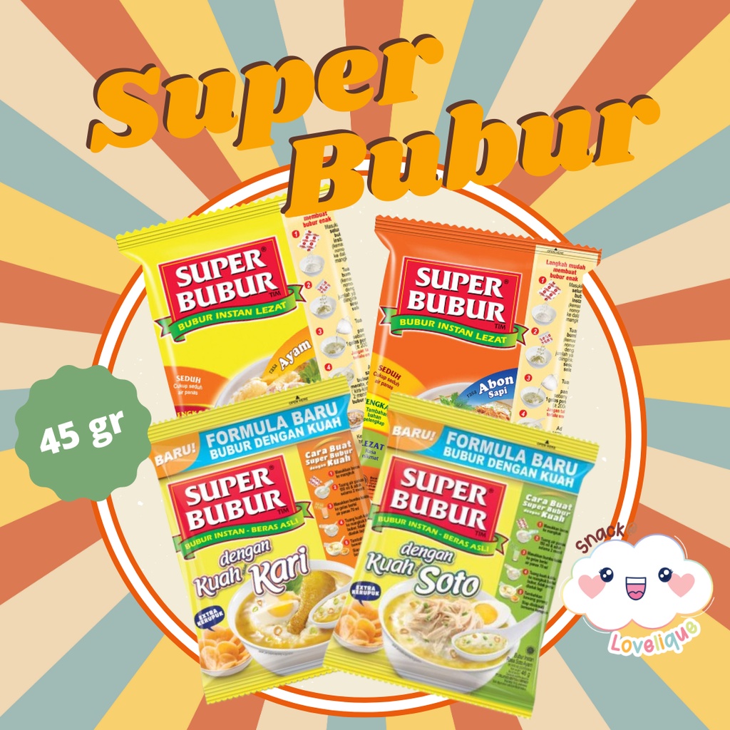 Jual Super Bubur Single - All Variant ( Ayam / Abon / Soto / Kari ...