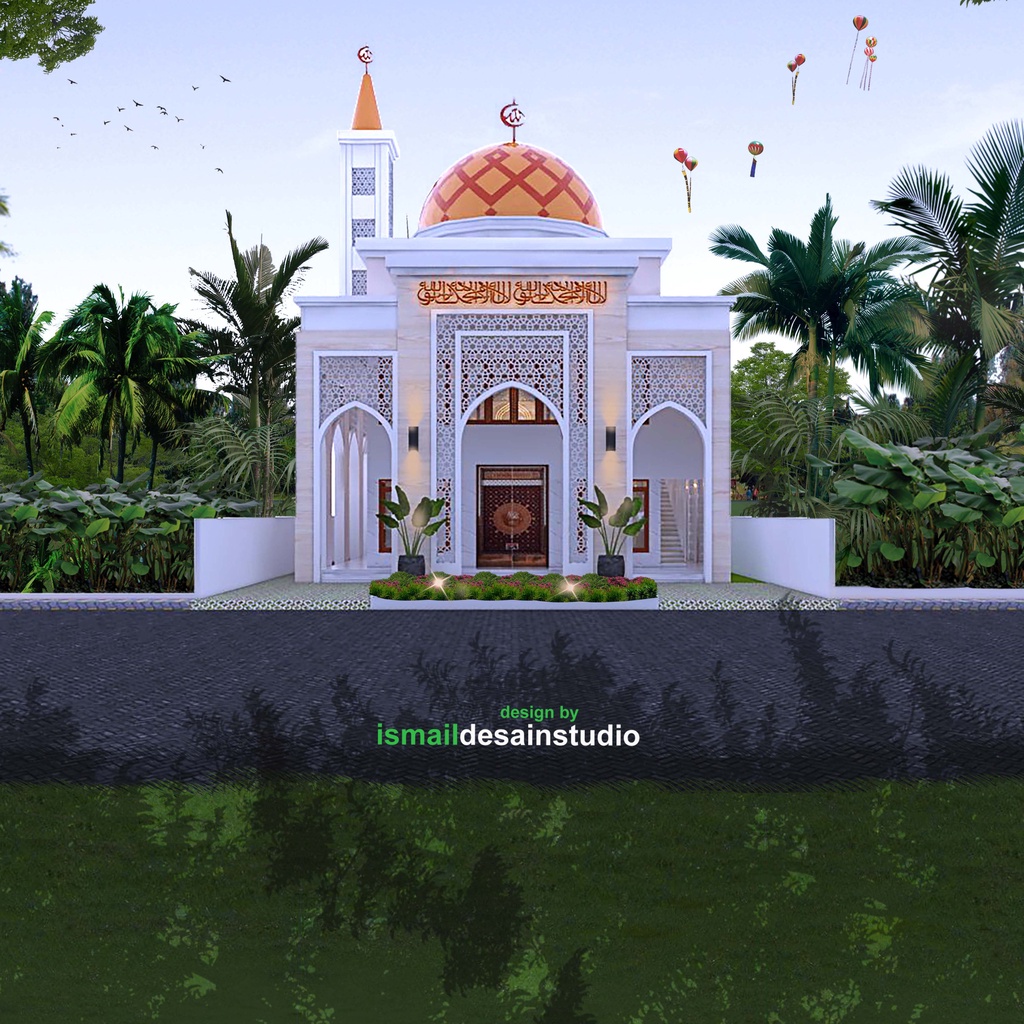 Jual GAMBAR KERJA DESAIN MASJID ukuran 14x20meter | MASJID 2 LANTAI ...