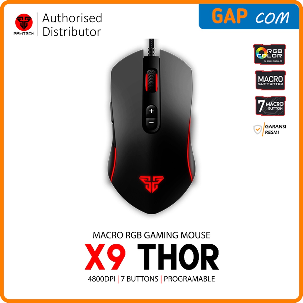 Jual Mouse Gaming Macro Fantech X9 Thor RGB Gaming Mouse | Shopee Indonesia
