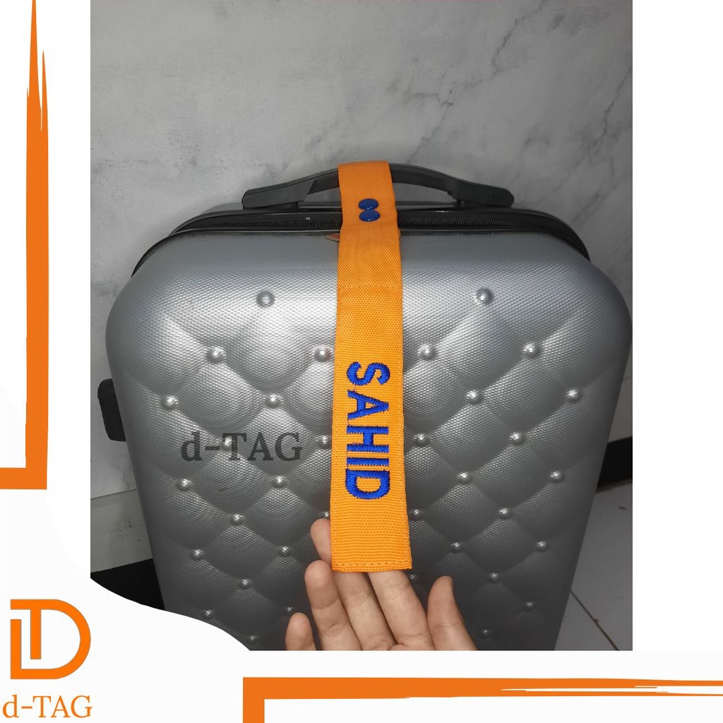 Jual Penanda Nama Koper Bag Tag Custom Bordir Nama Warna Fancy Ukuran ...