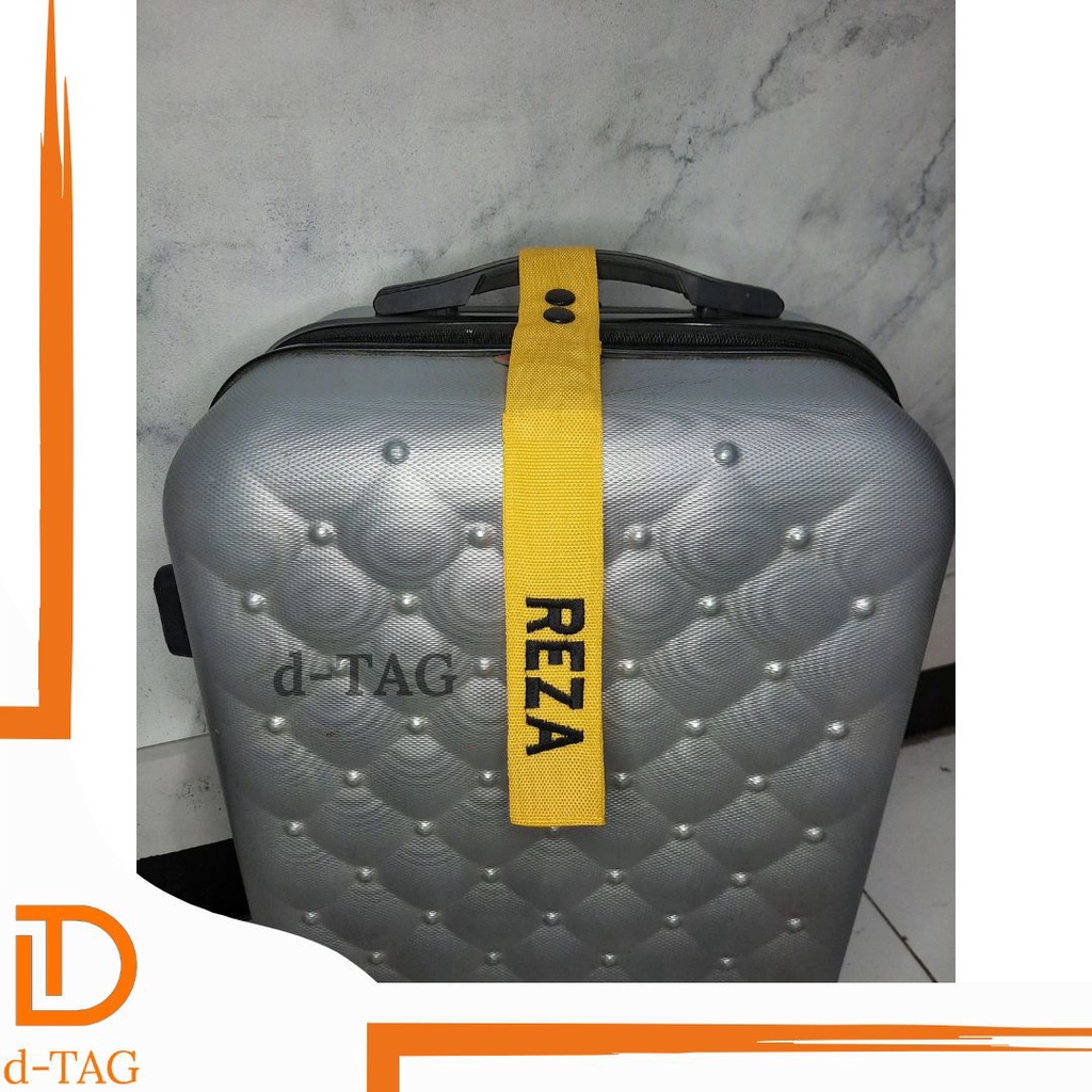 Jual Penanda Nama Koper Bag Tag Custom Bordir Nama Warna Fancy Ukuran ...