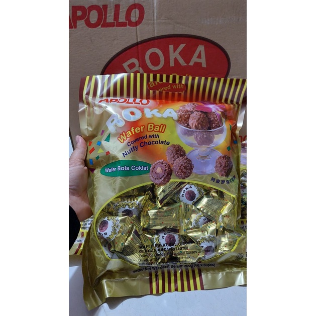 Jual Roka wafer ball coklat apollo | Shopee Indonesia