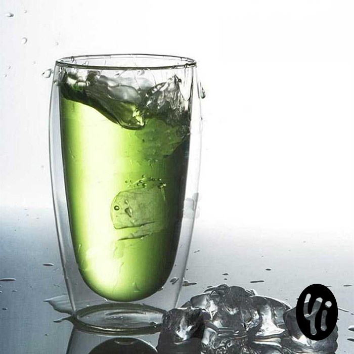 Jual [COD] Gelas Double Layer Anti Panas Insulated Cup Glass Kaca Bening Polos Transparan ...