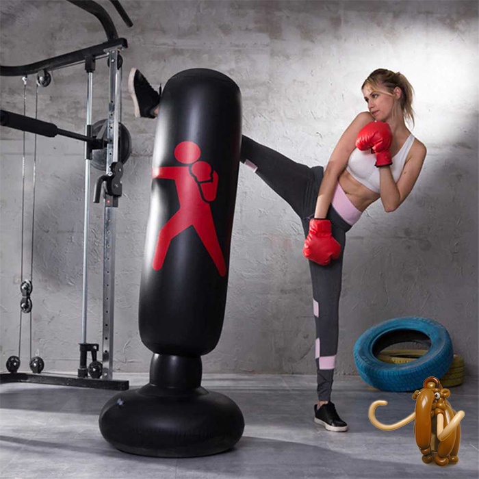 Jual [COD] Samsak Tinju Vertical Punching Bag Tiang Inflatable Bela Diri Boxing Sport 1.6 Meter ...
