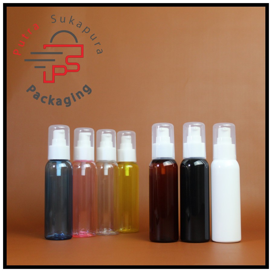 Jual Botol Treatment Pump 100ml /Botol Spray Pump 100ml - Fullcap Putih ...