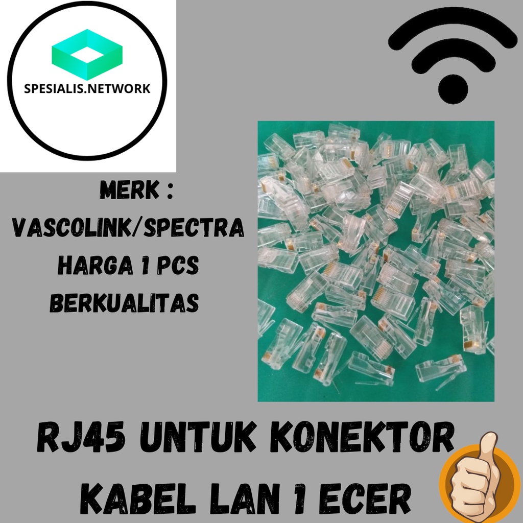 Jual Rj45 UNTUK KONEKTOR KABEL LAN 1 ECER | Shopee Indonesia