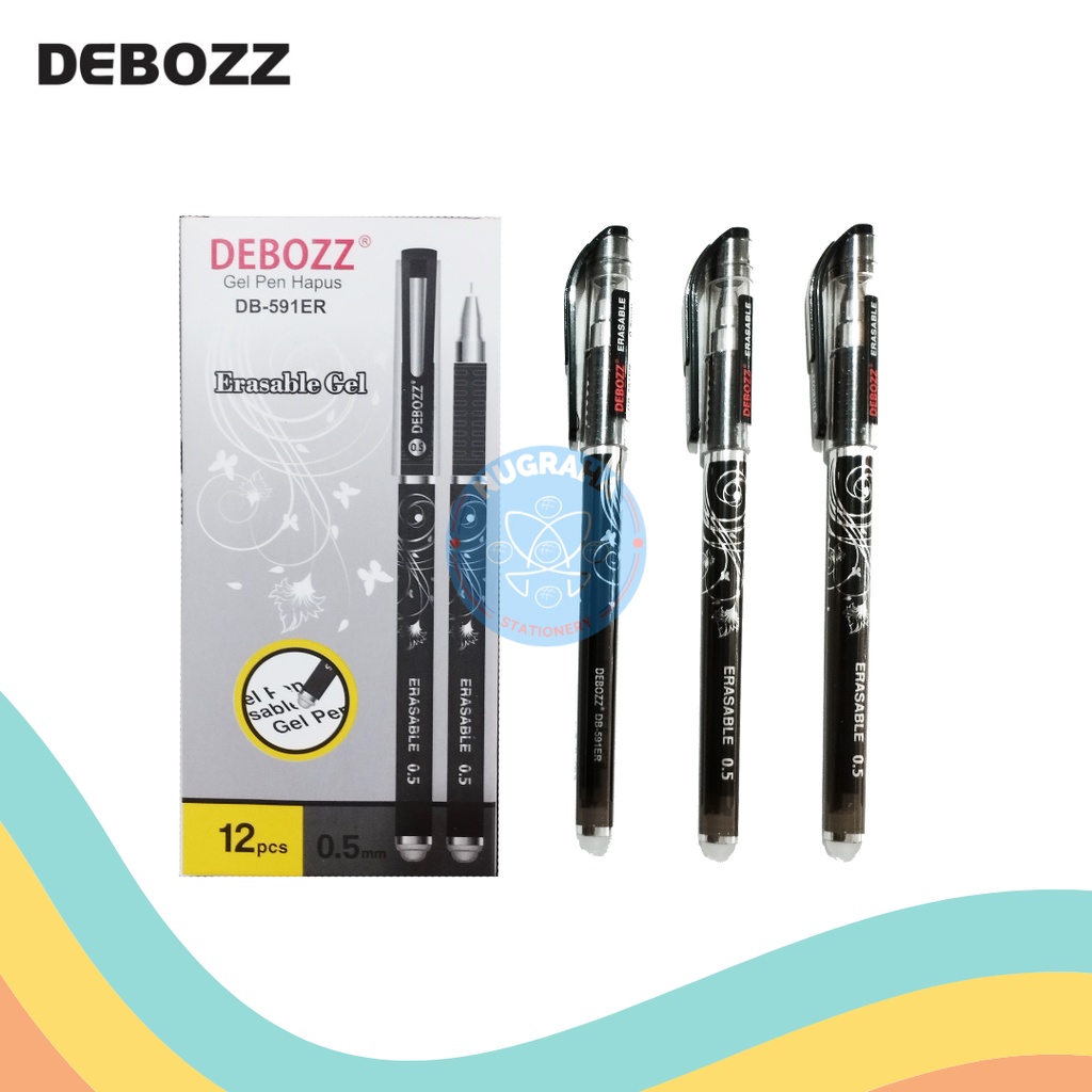 Jual GEL PEN DEBOZZ DB-591ER ERASABLE (12 PCS) | Shopee Indonesia