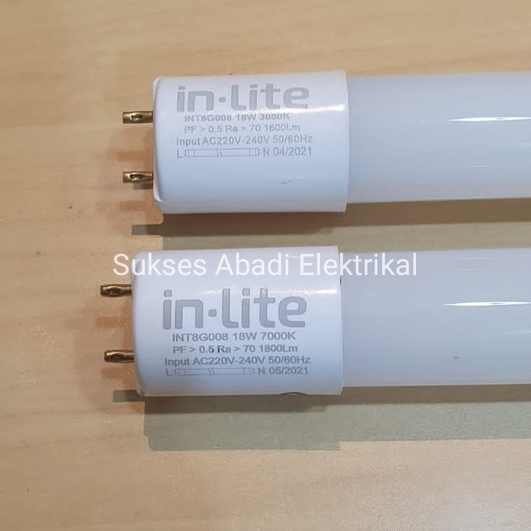 Jual TL T8 LED GARANSI 18w/120cm INLITE | Shopee Indonesia