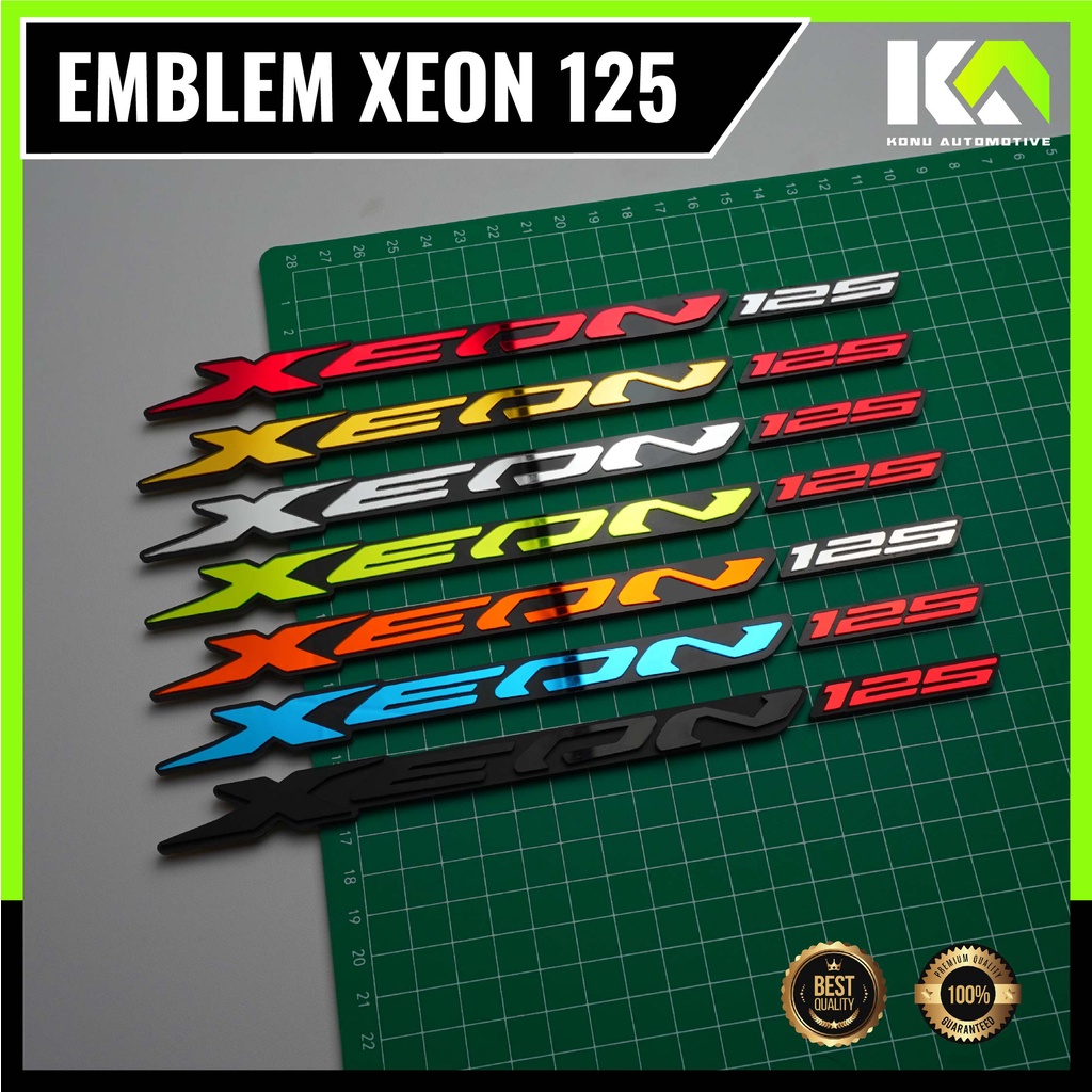 Jual 2PCS EMBLEM XEON 125 LOGO XEON125 TIMBUL BUKAN STIKER STICKER 3D ...