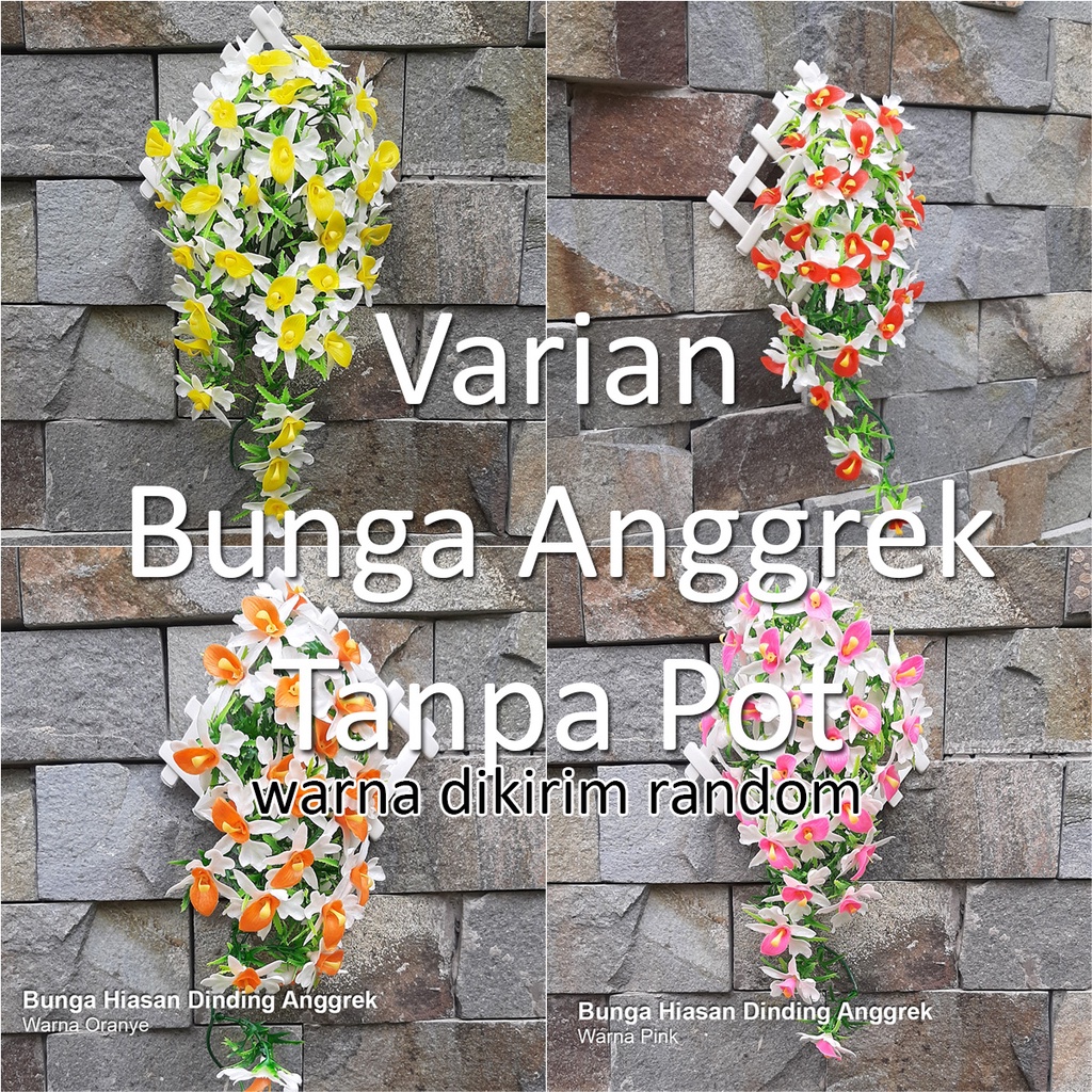 Jual [Vioree] Bunga Rambat Plastik ANGGREK Hiasan Dinding Tempel Tembok ...