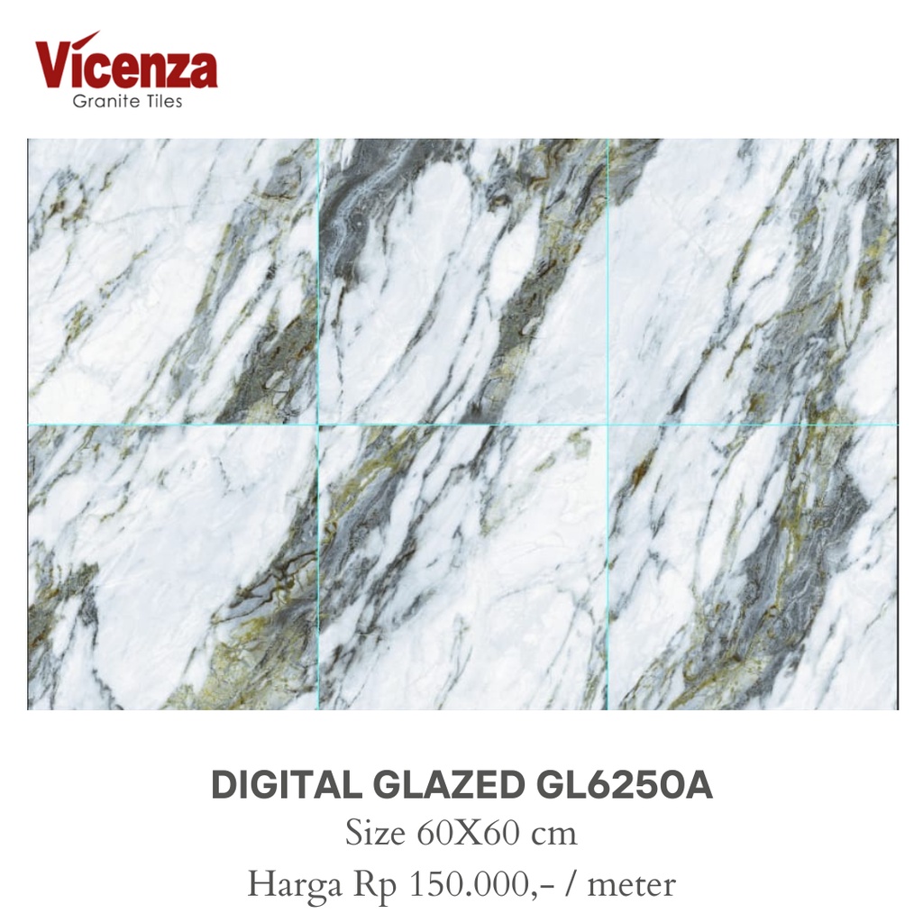 Jual Granit/ Granite Tile Vicenza Lantai/ Dinding 60x60cm Glazed Kilap ...