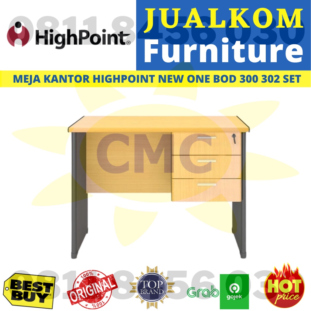 Jual Highpoint Meja Kerja One BOD 300 302 SET Clerical desk | Shopee ...
