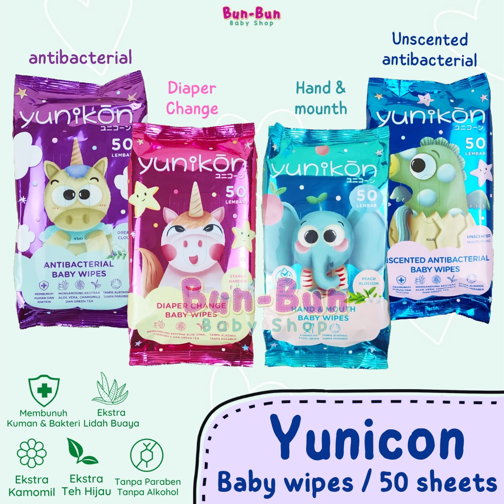 Jual YUNIKON Tissue Basah Bayi Wipes Baby New Born Non Alkohol Tisu ...