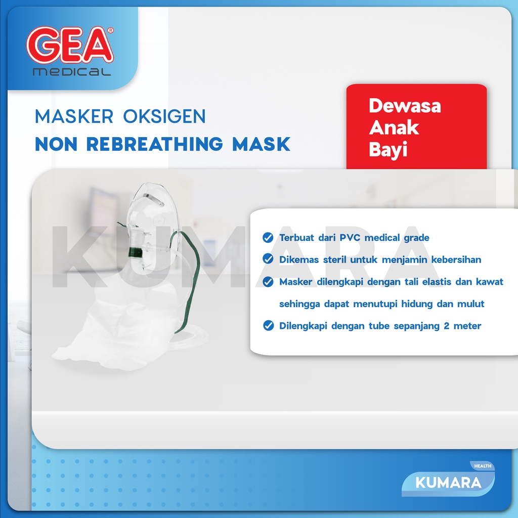 Jual GEA - Masker Oksigen Non Rebreathing / Masker NRM | Shopee Indonesia