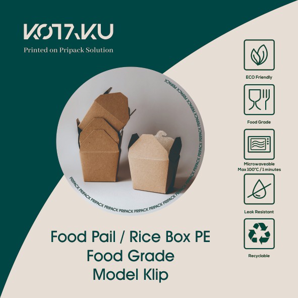 Jual KOTAK RICE BOX / KOTAK SNACK / FOOD PAIL / PAPER RICE BOX ...