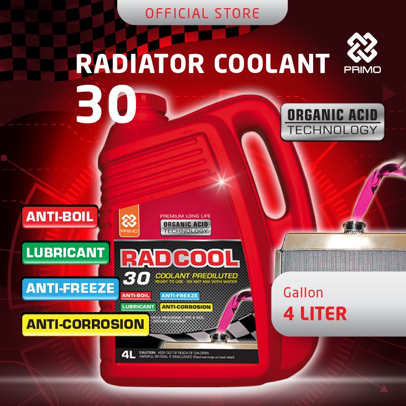 Jual PRIMO Rad Cool 30 Ready To Use 4 L Pendingin Radiator Coolant ...