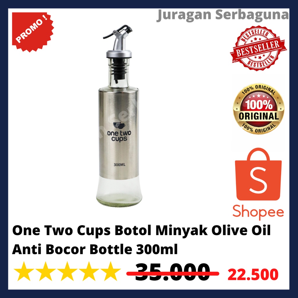 Jual One Two Cups Botol Minyak Olive Oil Anti Bocor Bottle 300ml | Shopee Indonesia