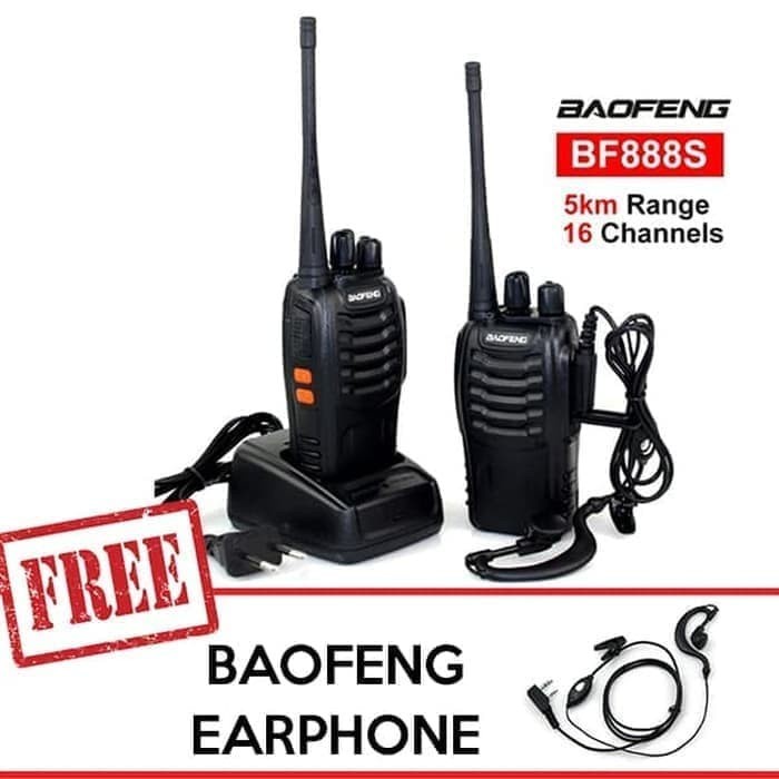 Jual BAOFENG BF888 S UHF BONUS EARPHONE - RADIO HANDY TALKIE / HT | Shopee Indonesia
