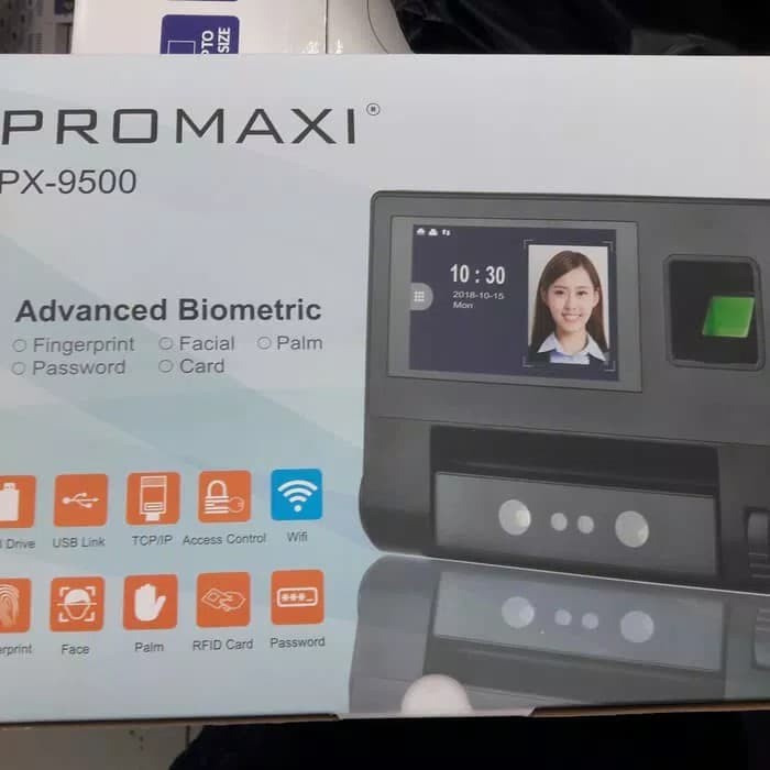 Jual PROMAXI PX-9500 ADVANCED BIOMETRIC - Absen Absensi Wajah, Jari ...