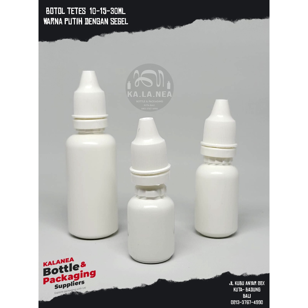 Jual Botol tetes 10ml, 15ml, 30ml Putih Segel / Botol Tetes Mata Putih ...