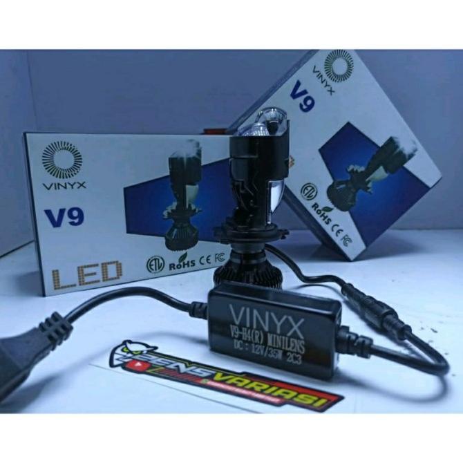 Jual led h4 v9 vynix mini projector motor mobil cut off | Shopee Indonesia