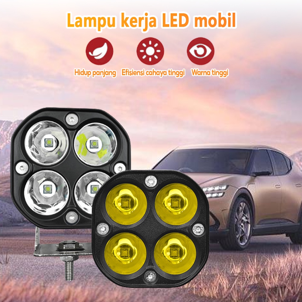 Jual Lampu Sorot Tembak LED Cree Bar CWL 4 Titik Mata 40 Watt Mobil ...