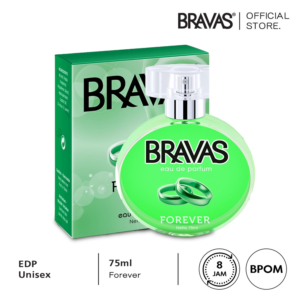 Jual BRAVAS FOREVER GREEN Perfume Eau De Parfum Halal 75 ML XX-CT Hijau ...