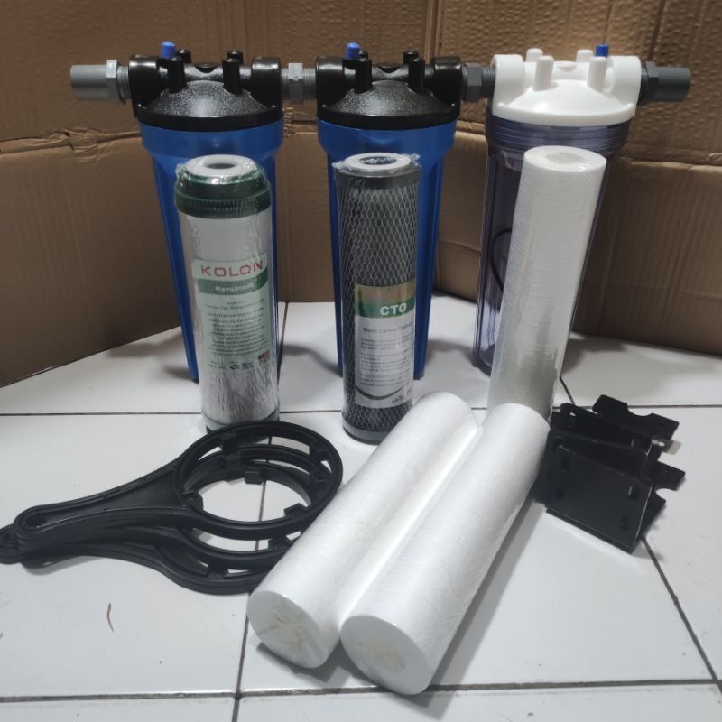 Jual Paket filter air 10 inchi darat 3/4/ cartridge housing sedimen ...
