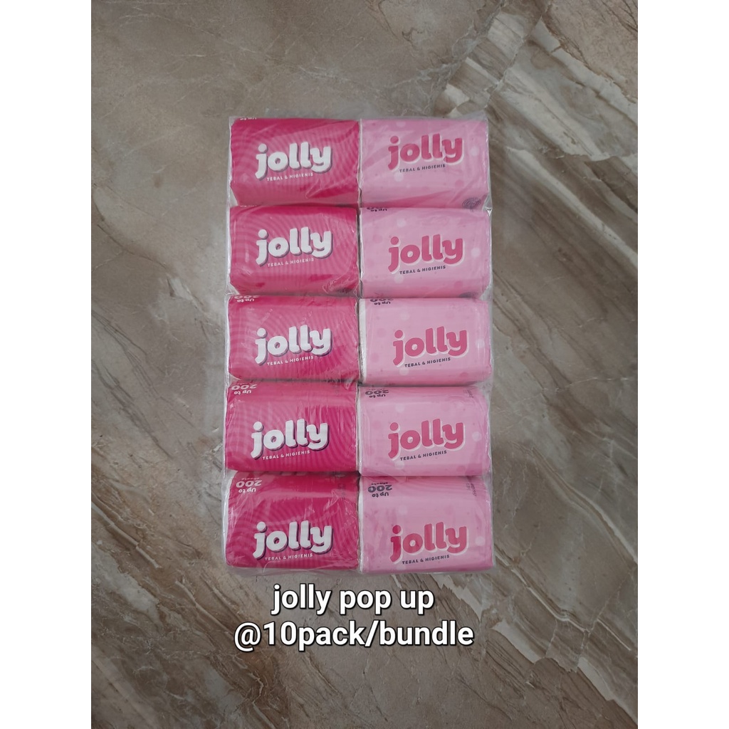 Jual tisu tissu meja kecil pop up JOLLY tissue 90gr 2ply isi up to ...