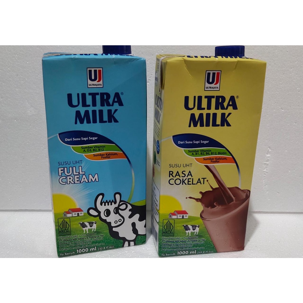 Jual UHT ULTRA MILK COKLAT DAN FULL CREAM 1L | Shopee Indonesia