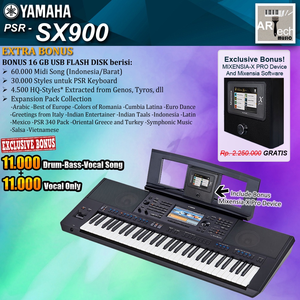 Jual Keyboard Yamaha PSR SX900 / PSRSX900 Bundle Hardware Mixensia-X ...