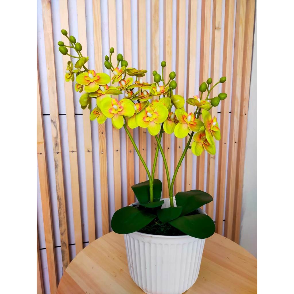 Jual [dnd] BUNGA ANGGREK LATEX 3d + pot 8827 bunga anggrek bunga hias ...