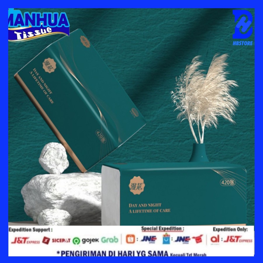 Jual Manhua tissue Ukuran Large Serbaguna 420 Sheet 4 Ply Tissue Murah ...