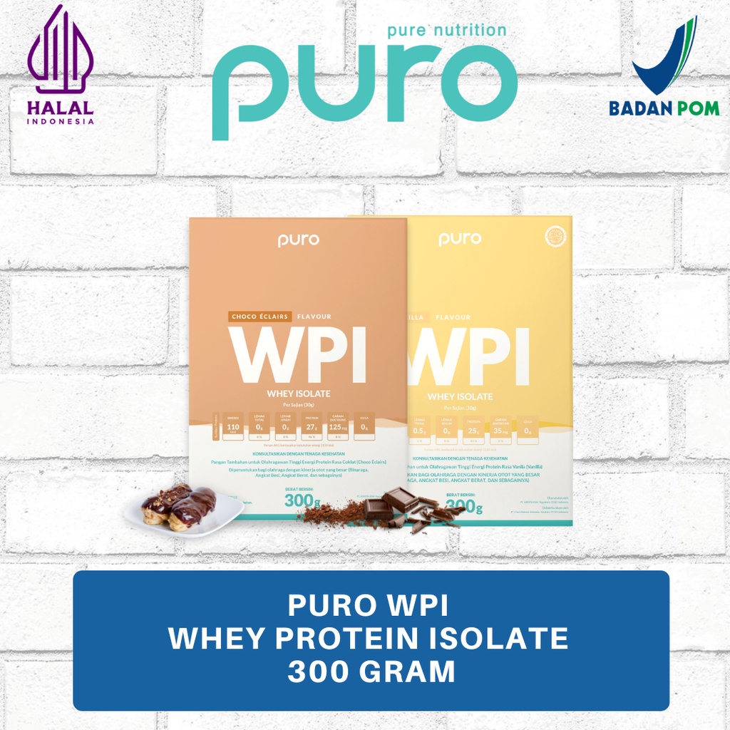 Jual Puro Wpi Whey Protein Isolate 300 Gram | Shopee Indonesia
