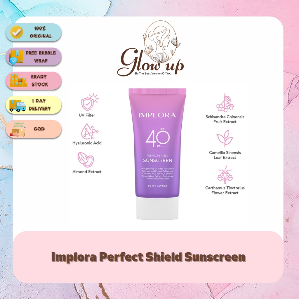 Jual Implora Perfect Shield Sunscreen SPF 40 PA++++ 50ml ~ Implora Sunscreen / Tabir Surya ...