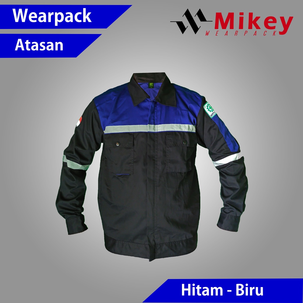 Jual Wearpack Atasan Baju Kerja Proyek Lengan Panjang Warna Hitam ...