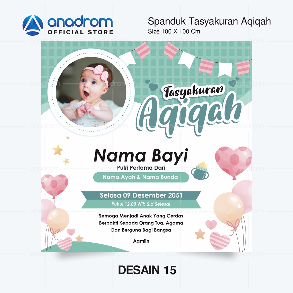 Jual Spanduk Tasyakuran Aqiqah Untuk Anak Perempuan | Banner Aqiqah ...