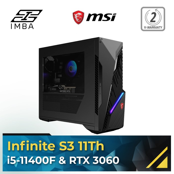 Jual Pc Msi Mag Infinite S3 11Th I5-11400F Rtx 3060 Ram 16Gb Ssd 512Gb ...