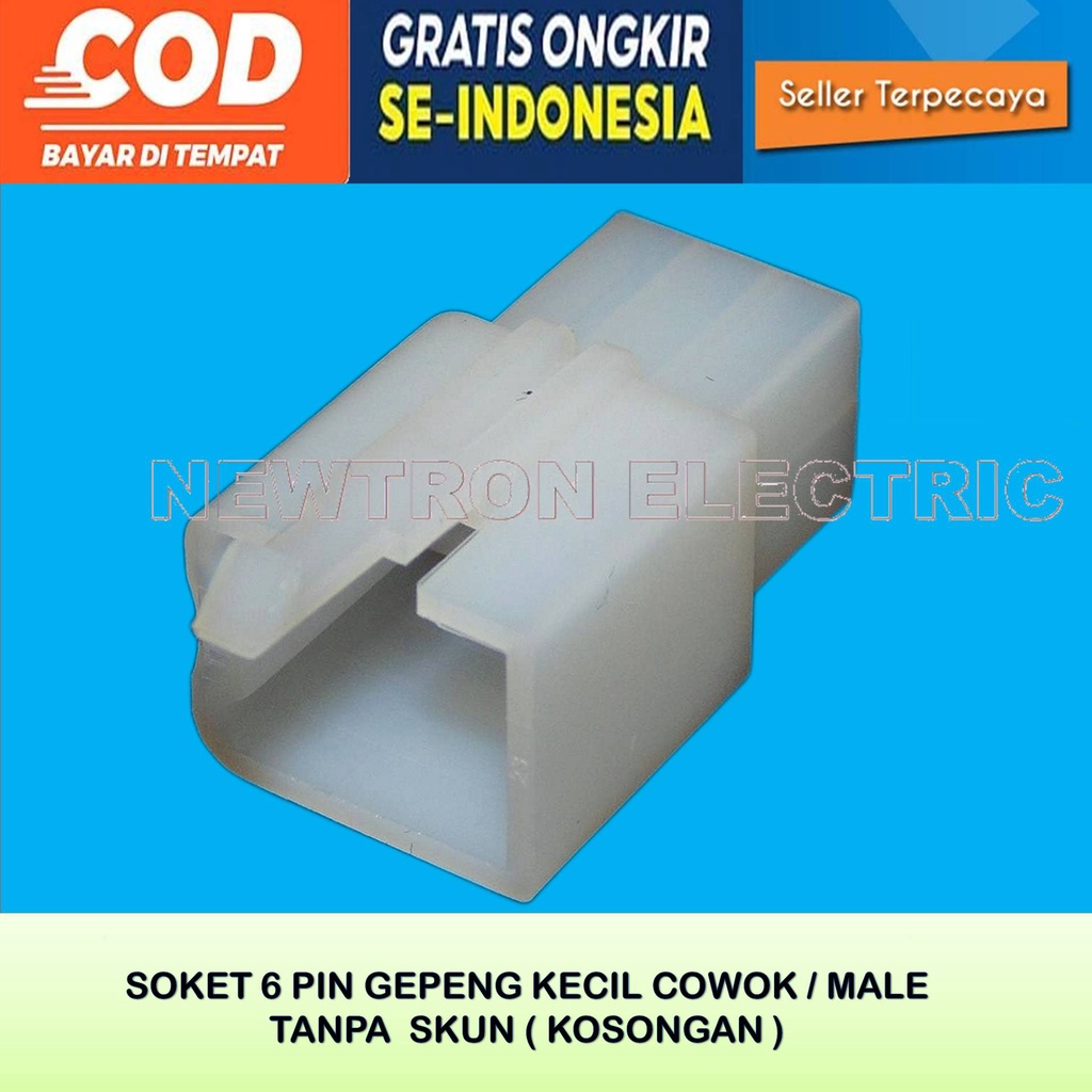 Jual SOKET 6 PIN MALE SOCKET KABEL 6 PIN MALE SOKET 6 PIN GEPENG KECIL ...