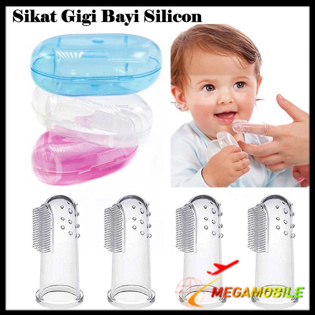 Jual MM - Sikat gigi Bayi Finger Tooth Brush Pembersih mulut Silikon ...