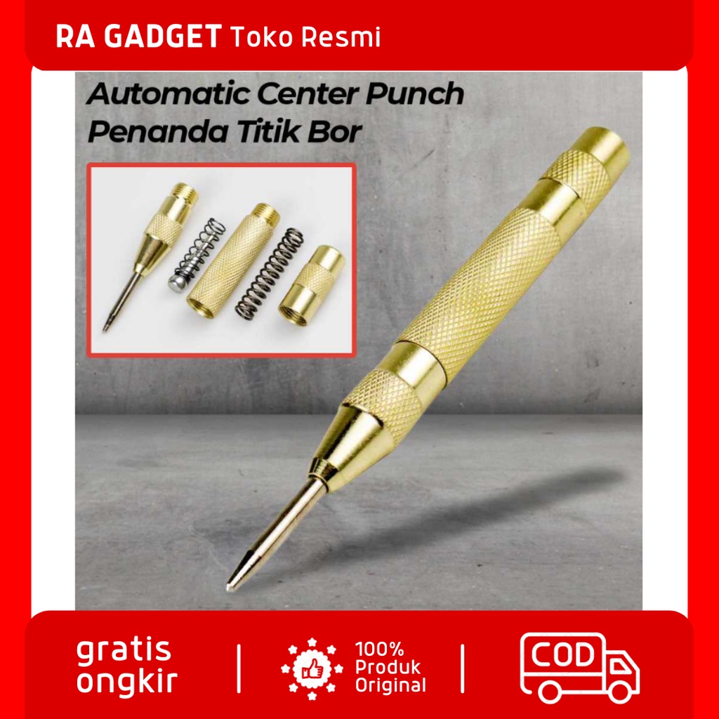 Jual Automatic Center Punch Penanda Titik Mata Bor Besi / Alat Pen Pena ...