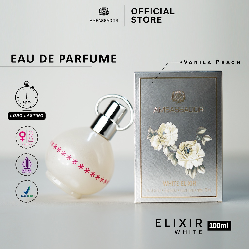 Jual Ambassador Eau De Parfume White Elixir 100ml Parfum Wanita ...