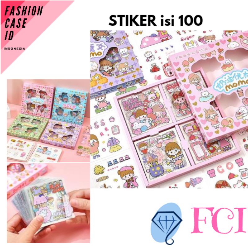Jual Stiker Karakter Set 100 Lembar / Sticker Box Dekorasi Buku ...
