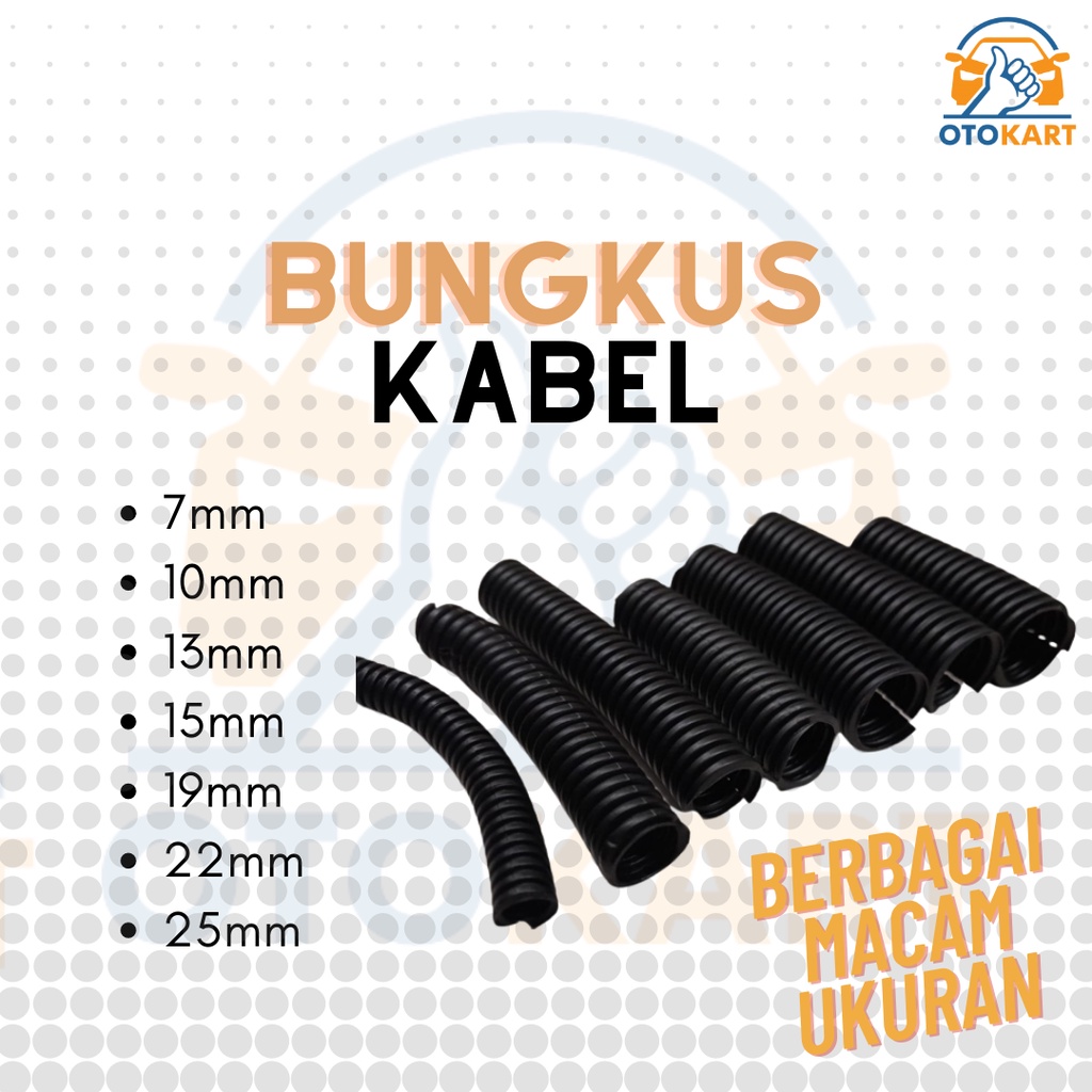 Jual Pelindung Kabel Spiral Elastis / Bungkus Kabel Elastis Tahan Panas / Bungkus Kabel Per ...