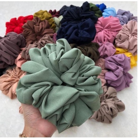 Jual Ikat Rambut Cepol Hijab Scrunchie Lucu Warna Warni Lengkap ...