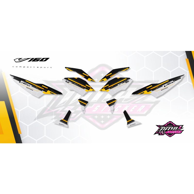 Jual STRIPING DECAL MATIC MOTOR VARIO 160 // MODEL KUMBANG SIMPEL ...