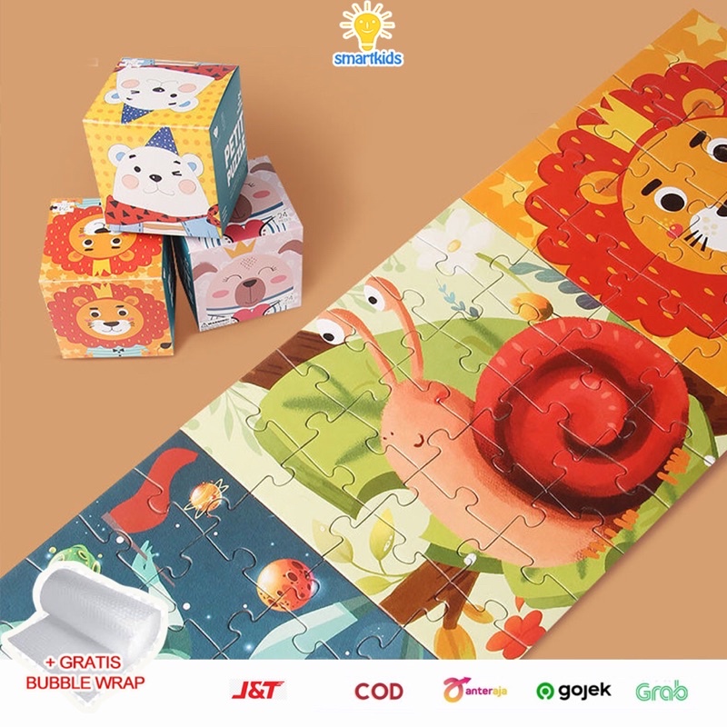 Jual Puzzle/Mainan edukasi anak / cartoon animal / kartun hewan ...