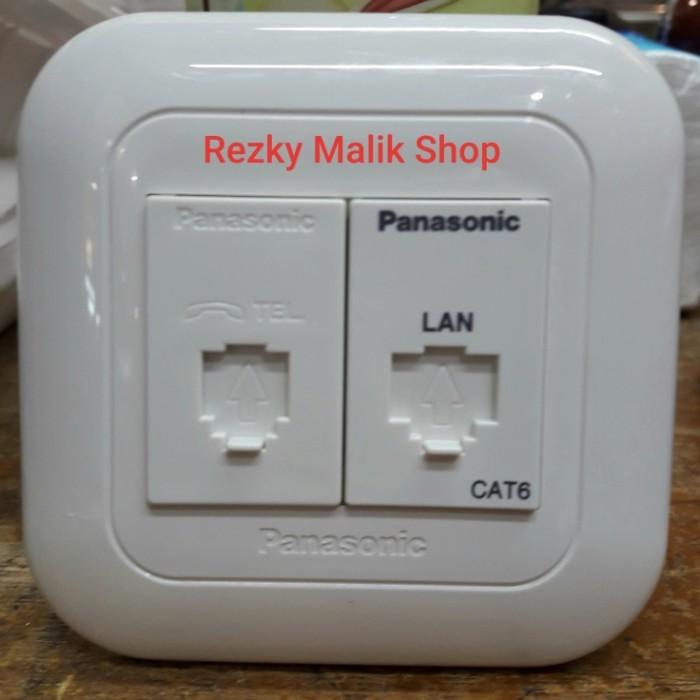 Jual outlet / stop kontak telpon telepon + data LAN cat6 cat 6 ...