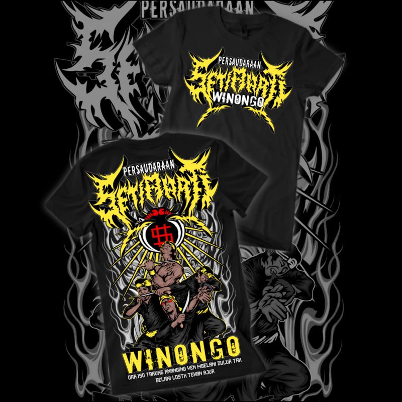 Jual Kaos PSHW SH Winongo Kaos Hitam Putih Persaudaraan Setia Hati ...