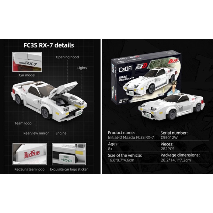 Jual Flash Sale!!! Cada Bricks Initial D Ryosuke Takahashi Mazda Rx7 ...